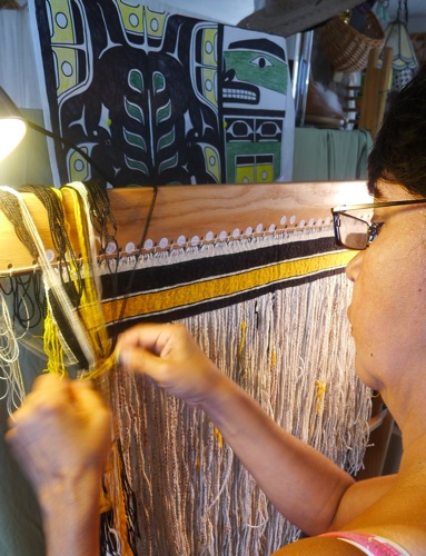 Vanessa Morgan Begins to Weave Chilkat Robe | Clarissa Rizal Blog