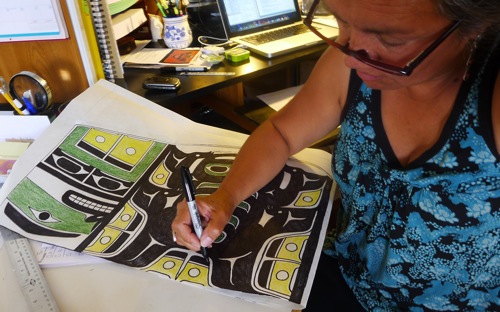 Vanessa Morgan Begins to Weave Chilkat Robe | Clarissa Rizal Blog