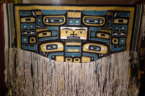 “Diving Whale Lovebirds” Chilkat Robe | Clarissa Rizal Blog