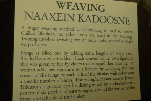 Chilkat Weaving Tour Part 4a: Tlingit Weaving Terms | Clarissa Rizal Blog