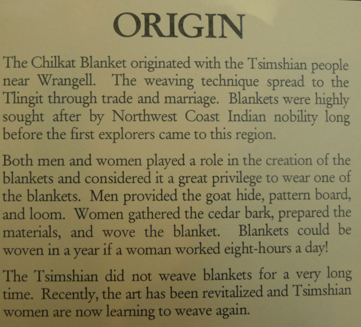 Tlingit Language: Chilkat Weaving Words | Clarissa Rizal